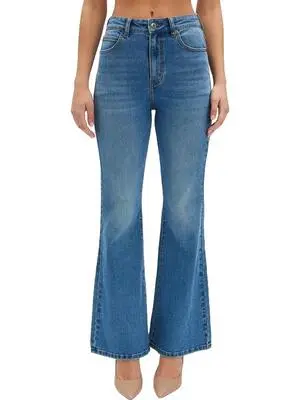 Bardot Ashlynn High-waist Bootcut Jeans - Dark Denim