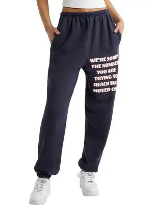 BOYS LIE 1-800 Kimmy Graphic Sweatpants - Navy