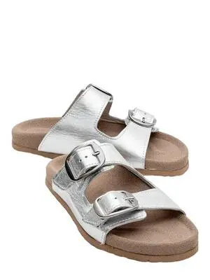 FOREVER & ALWAYS SHOES Ovesta Leather Slide Sandal