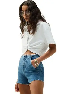 Hudson Jeans Harlow Darted Denim Short - Lookout