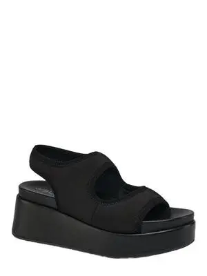 J/SLIDES NYC Blair Platform Sandals - Black