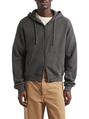 THE ELDER STATESMAN Daily Zip Hoodie - Coal