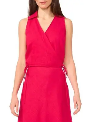 1.State Wrap Sleeveless Top - Magenta