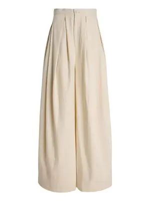 MARRAKSHI LIFE High-Waisted Pleated Trousers