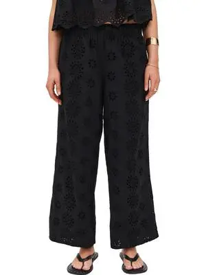 Z Supply Sorrento Embroidered Pants - Black