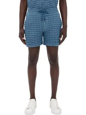 Oas Coronet Porto Waffle Knit Shorts - Blue