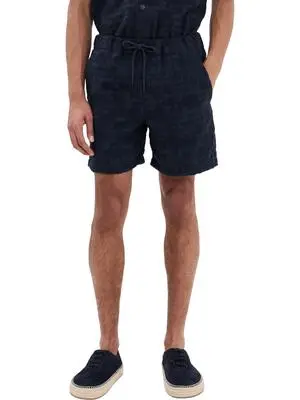 Oas Terry Drawstring Shorts - Blue