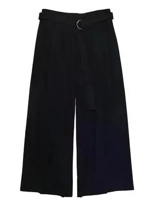 Bimba Y Lola Belted Cropped Trousers - Black
