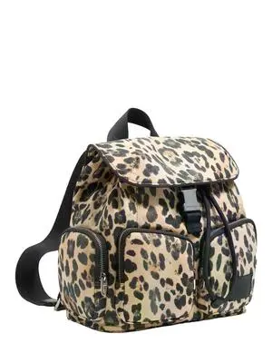 Bimba Y Lola Leopard-print Backpack - Neutrals