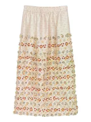 Biyan Floral Embroidery Skirt - Pink