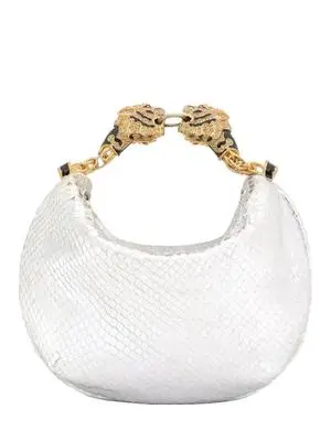 Roberto Cavalli Leather Mini Bag - Silver