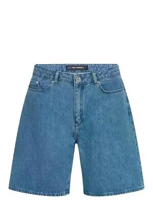 Karl Lagerfeld Ikon Denim Shorts - Blue