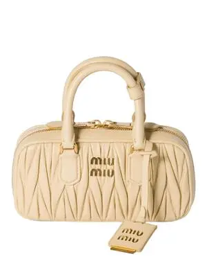 Miu Miu Arcadie Matelassé Nappa Leather Mini-bag - Soy Green