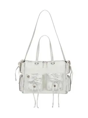 Acne Studios Multipocket Tote Bag - White & Grey
