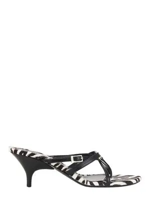 JUDE For Cross Sandals - Zebra Print Pony Hair