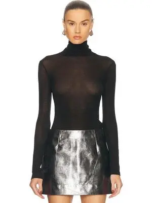 Renggli Rengli Sheer Jersey Turtleneck - Ink