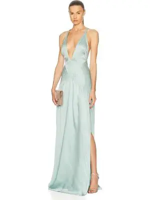 TOM FORD Fluid Evening Dress - Aqua