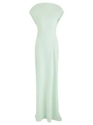 Oddmuse Drape Back Twill Maxi Dress - Mint