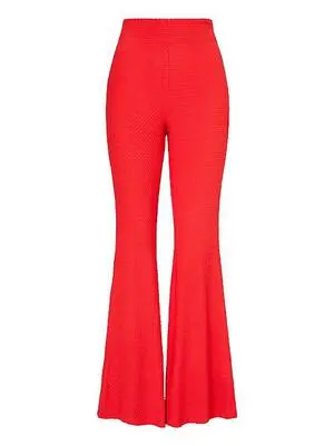 AMY LYNN Stretch-woven Flared Trousers - Red