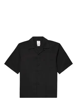 Visvim Keesey Convertible-collar Wool-blend Shirt - Black