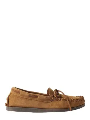 YUKETEN Scout Moccasin Suede Boat Shoes - Brown