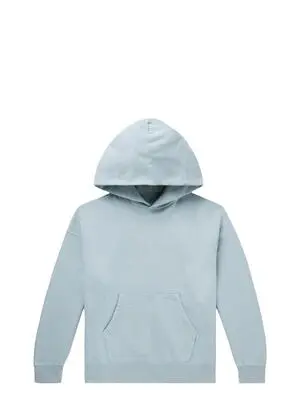 Visvim Jumbo Garment-dyed Cotton-blend Jersey Hoodie - Blue
