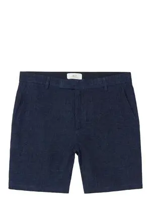 MR P. Straight-Leg Linen-Chambray Bermuda Shorts