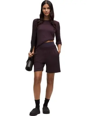 Lululemon Relaxed Mid-rise Bermuda Shorts - Black Plum