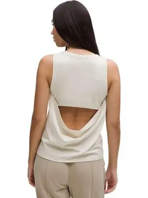 Lululemon Cotton-blend Open-back Tank Top - Bone