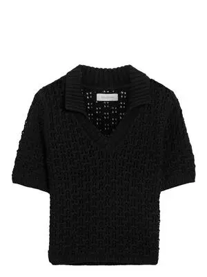Naadam Pointelle-knit Pima Cotton Polo Shirt - Black