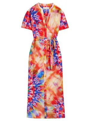 Saloni Vicki Tie-dyed Midi Dress - Multicolor
