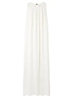 Sasuphi Atena Draped Cady Maxi Dress - Neutrals