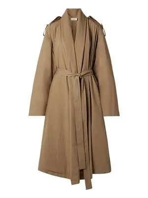 THE ROW Pami Belted Cotton-poplin Trench Coat - Brown