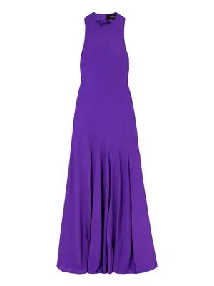 Simone Rocha Crepe Halterneck Gown - Purple