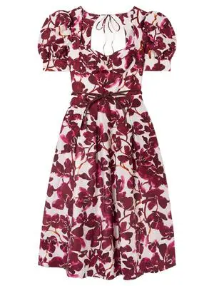 Rebecca Vallance Nerissa Floral-print Midi Dress - Purple