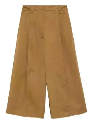 THELATEST Pleated Wide Leg Trousers - Brown