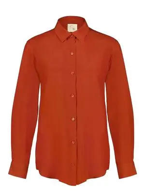 PAULA Silk Shirt - Red