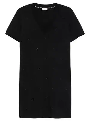 Liu Jo Logo-embroidered Mini Dress - Black