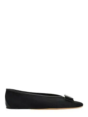 FERRAGAMO Vara Mesh Ballet Flats - Black