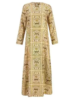 PAULA PAULA Silk Printed Dress