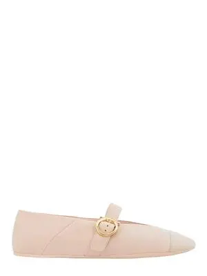 FERRAGAMO Gancini-buckle Ballerina Flats - Pink
