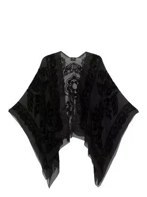Etro Flocked-print Cape - Black