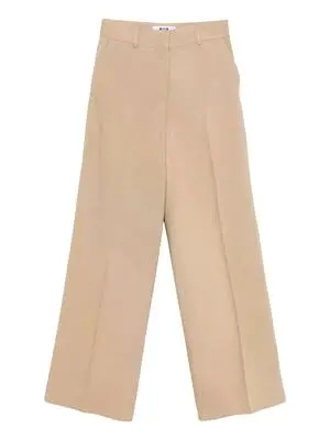 MSGM Wide-leg Trousers - Neutrals