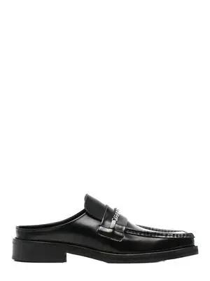 Martine Rose Square Toe Mules - Black