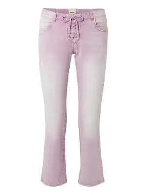Isabel Marant Valen Lace-up Flared Jeans - Pink