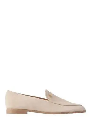 GIANVITO ROSSI Embellished Loafers - Cream