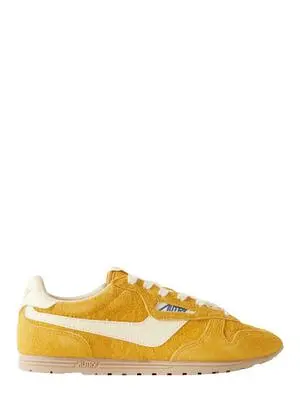 AUTRY Windspin Leather-Trimmed Suede Sneakers