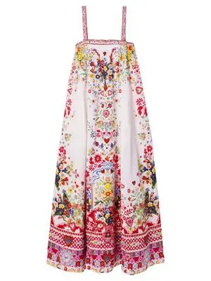 Camilla Crystal-embellished Printed Maxi Dress - Red