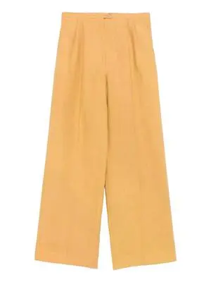 FORTE_FORTE Linen Darted Trousers - Yellow