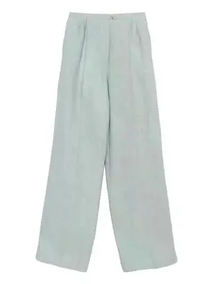 FORTE_FORTE Linen Darted Trousers - Blue